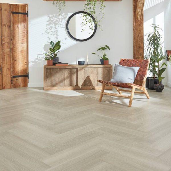 PVC visgraat Grey Brushed Oak 6,5 mm