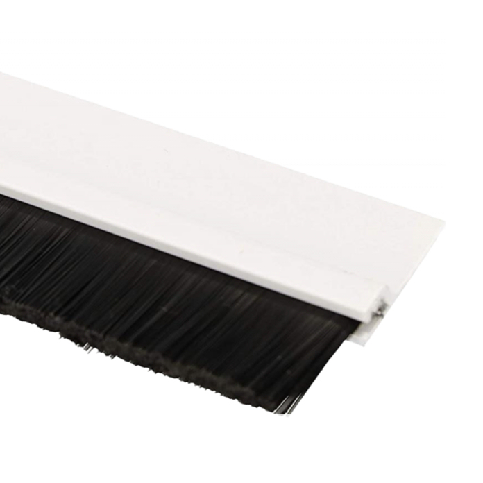 Tochtprofiel binnendeur zelfklevend wit met borstel 42 mm 1m