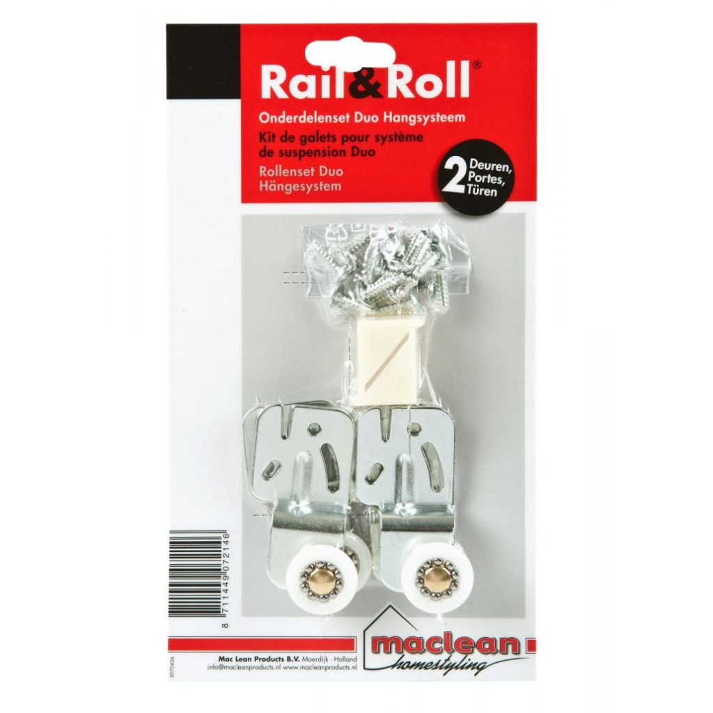 Rail en Roll duo hangsysteem loopwielen pakket
